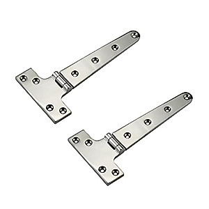 T-Hinge,Metal Tee Hinge, 1/2pcsT with Hinges, 316 Stainless Steel Heavy Duty Marine, Window, Fence, Shed and Barn Door Supplies Hinges (Color : 2pack, Size : B) (Color : 2pack, Size : B)