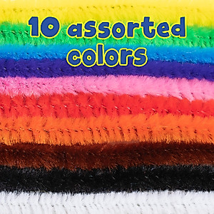 READY 2 LEARN Chenille Stems - Set of 324 - 10 Colors - Soft Pipe Cleaners - Art Supplies for DIY Crafts - 12 in. long