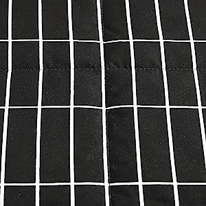 MARIMEKKO Throw Blanket Ultra Soft Brushed Microfiber with Alt Down, Lightweight & Reversible Bedding, 50" x 70", Pieni Tiiliskivi Black