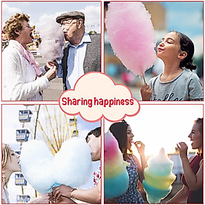 ROVSUN 21 Inch Cotton Candy Machine Cart, Electric Cotton Candy Maker Candy Floss Machine w/Cover, Stainless Steel Bowl, Sugar Scoop and Large Storage Drawer for Commercial Home Party Carnival, Red