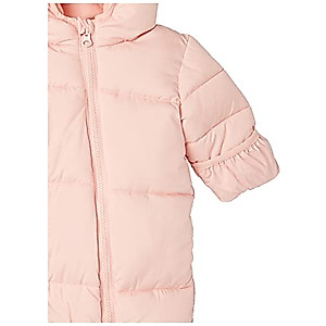 Amazon Essentials Unisex Babies' Puffer Bunting Suit, Blush, 18 Months