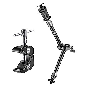 NEEWER Upgraded Super Clamp and 11" Adjustable Friction Power Articulating Magic Arm Compatible with SmallRig Camera Cage/Rig, Further Expansion for Monitor/LED Light/Webcam, Max Load 4.4lb/2kg, ST20