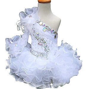 Junguan Infant Girls Wedding Party Gowns Newborn Pageant Tutu Cupcake Dress 6 US Yellow