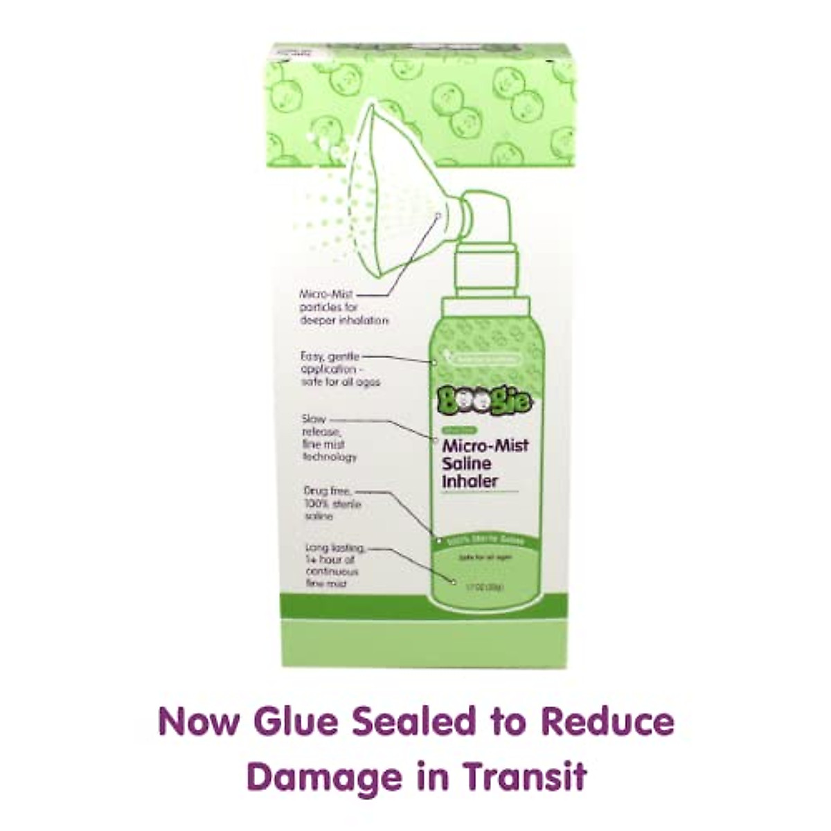 Boogie Micro-Mist Inhaler Saline Spray 1.7oz Unscented - Pack of 1