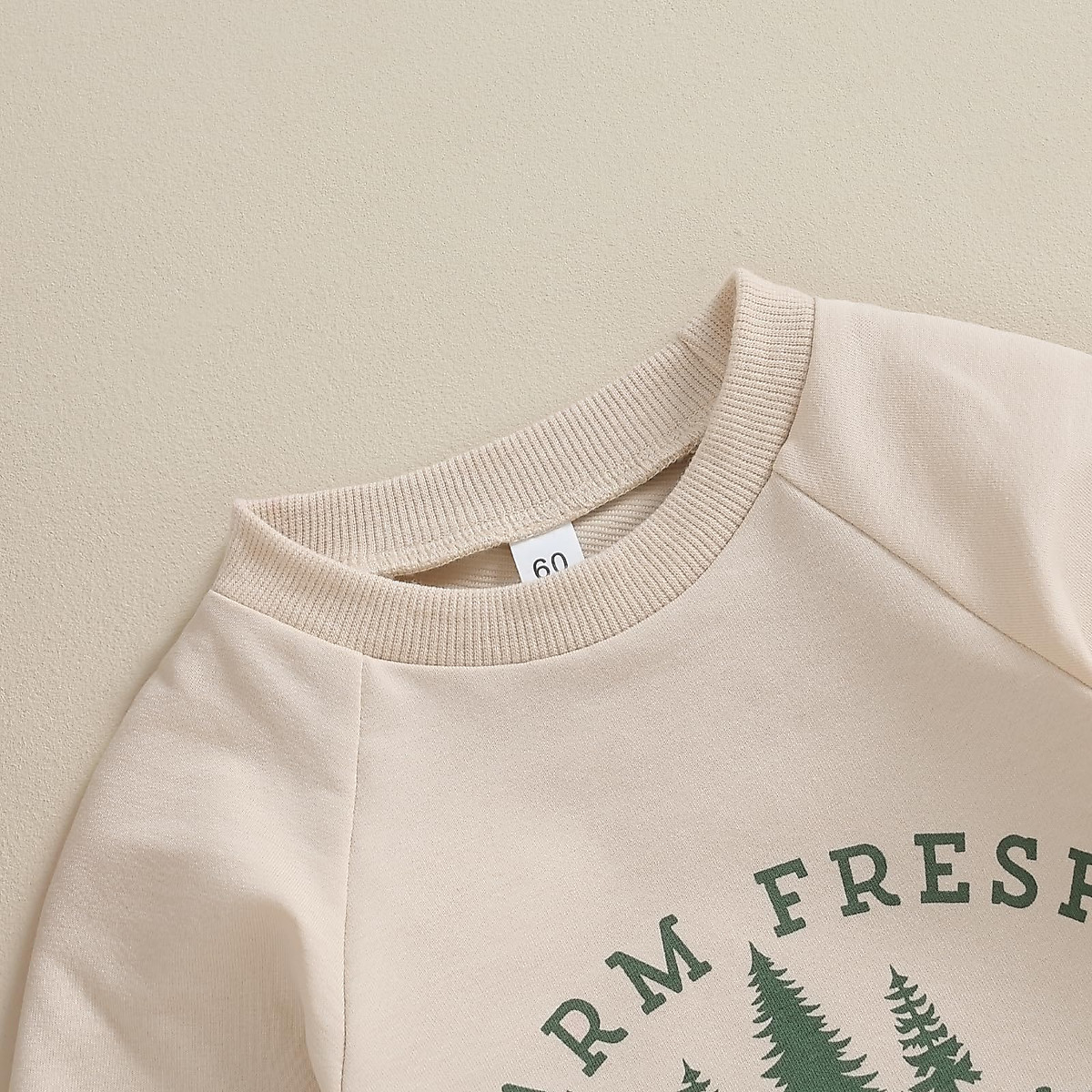 Bagilaanoe Infant Baby Boy Girl Christmas Outfit Clothes Christmas Tree Long Sleeve Romper One Piece Jumpsuit Pants (Apricot, 12-18 Months)