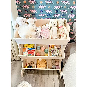 Bush Acres Montessori Organizer – Storage for Toddlers Supplies - Wooden Furniture – Playroom Storage – Playroom Organization