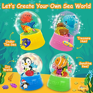 GraceDuck Kids Crafts DIY Snow Globe Kit - Arts and Crafts for Kids Ages 4-8 - Crafts for Kids Ages 8-12 Activities for Girls & Boys Ages 6 7 8 9 10 11 12 - STEM Toys Christmas Birthday Gifts