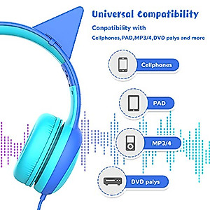 gorsun Kids Headphones with Limited Volume, Children's Headphone Over Ear, Toddler Headphones for Boys and Girls, Wired Headset Earphones for Children
