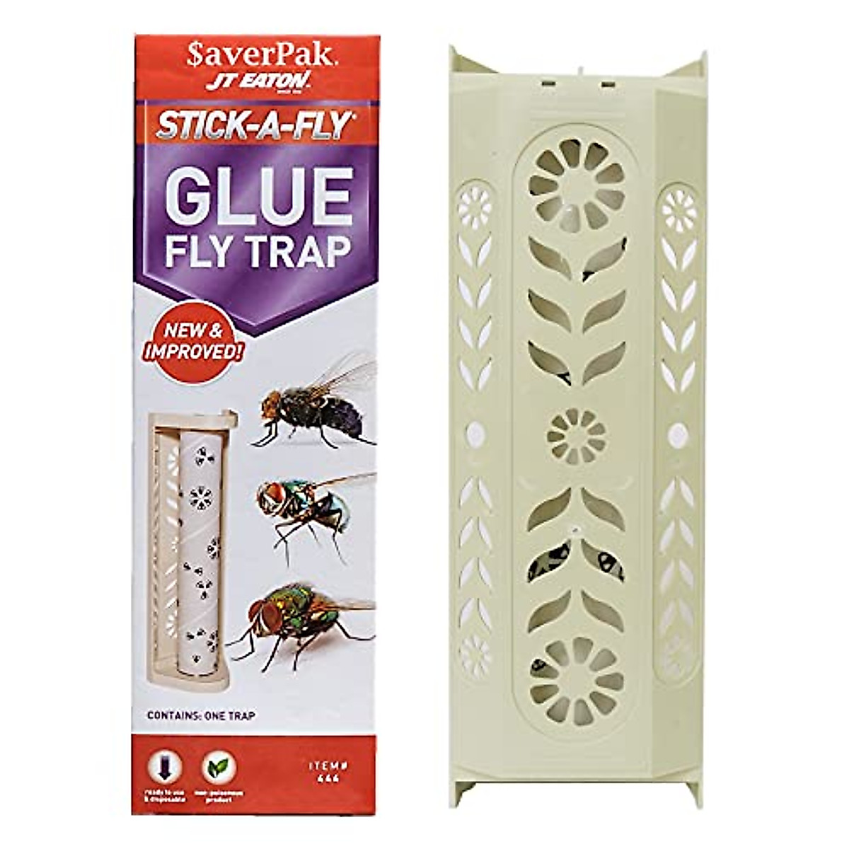 $averPak Single- 1 JT Eaton Stick-A-Fly Glue Fly Stick Trap