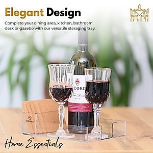 Acrylic Napkin Holder – Clear Guest Towel Holder Acrylic Buffet Server for Kitchens – Lucite Napkin Holder Clear Napkin Holder Acrylic Cocktail Napkin Holder