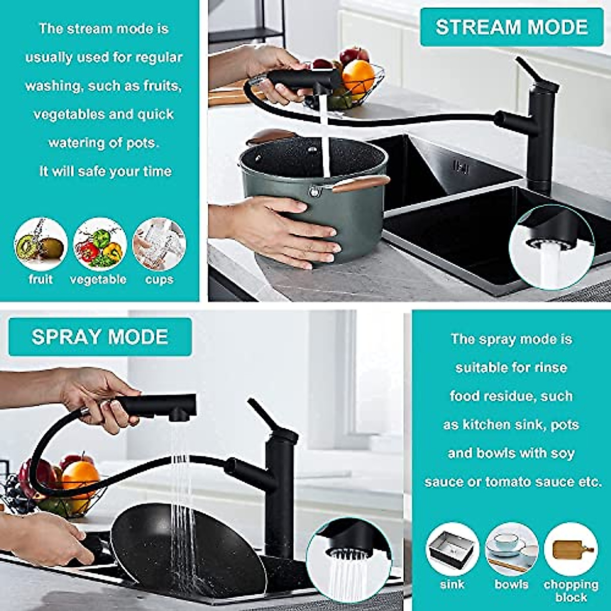 CREA Bar Sink Faucet with kithchen Sink soap