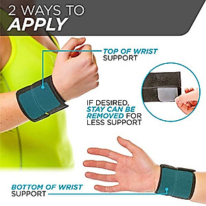 BraceAbility Cheer Wrist Brace | Gymnastics, Cheerleading & Tumbling Support Guard Wrap for Girl & Boy Gymnasts or Cheerleaders (One Size Fits Most)