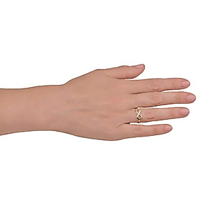 AVORA 10K Yellow Gold Simulated Diamond CZ Infinity Fashion Ring - Size 7.5