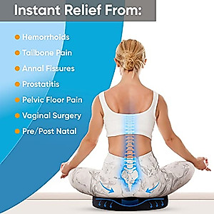 Donut Pillow Hemorrhoid Tailbone Cushion – Medium Seat Cushion Pain Relief for Coccyx, Prostate, Sciatica, Pelvic Floor, Pressure Sores, Pregnancy, Perineal Surgery, Postpartum Recovery