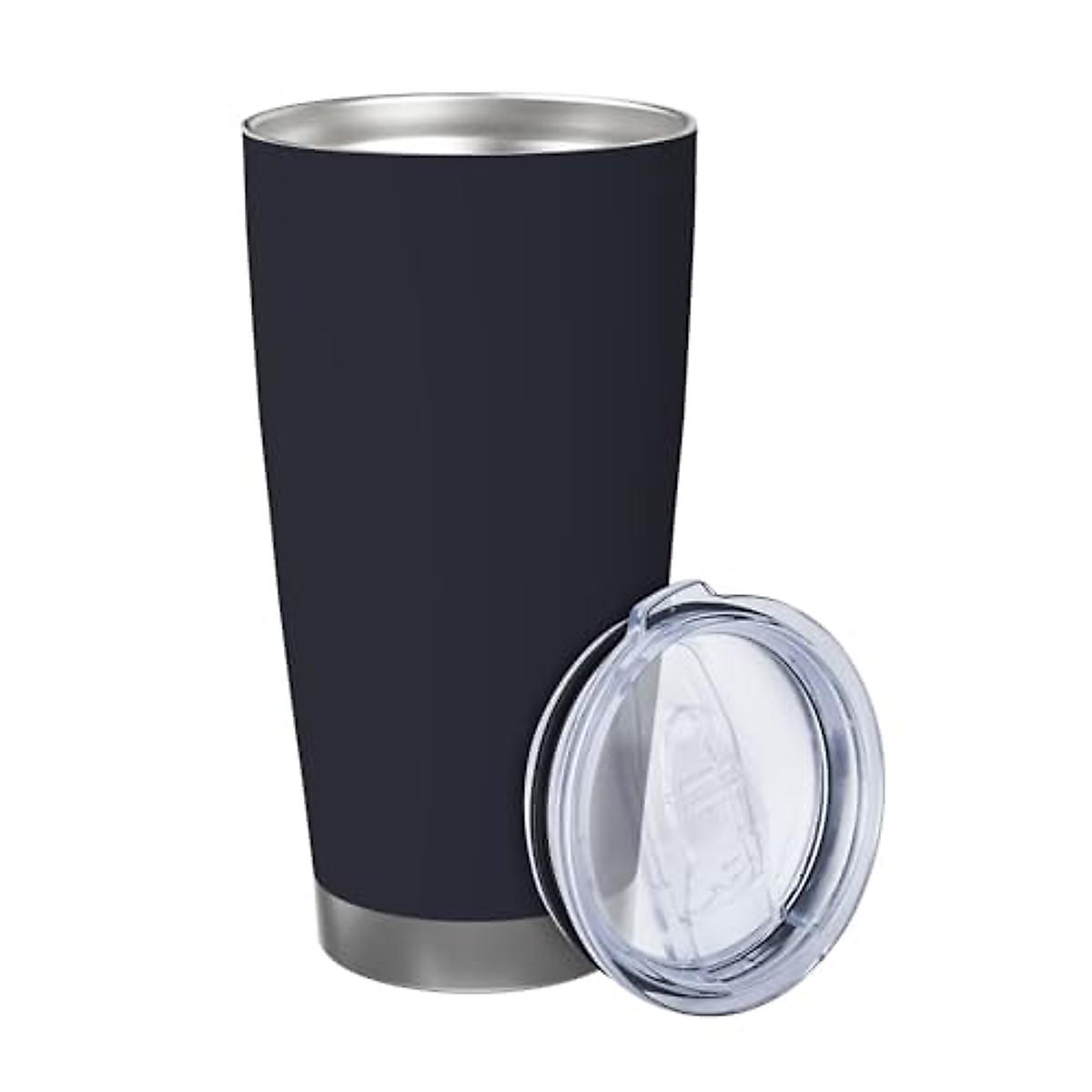 WXZYFP Car cup (single silver rim), can use a straw or drink directly, easy to use.Solid color black
