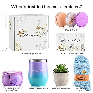 Get Well Soon Gifts for Women，Care Package for Women Get Well Gifts Baskets for Sick Friends Feel Better Soon Gifts Sympathy Gifts Thinking of You Birthday Gifts for Women