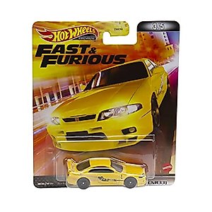 Hot Wheels Retro Entertainment Collection,Nissan Skyline GTR R33, TV, & Video Games, Iconic Replicas for Play or Display, Gift for Collectors