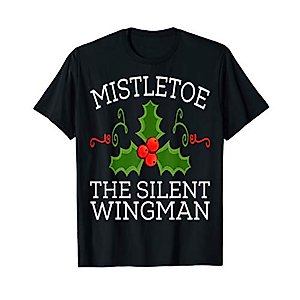 Christmas Mistletoe Wingman Funny T-Shirt