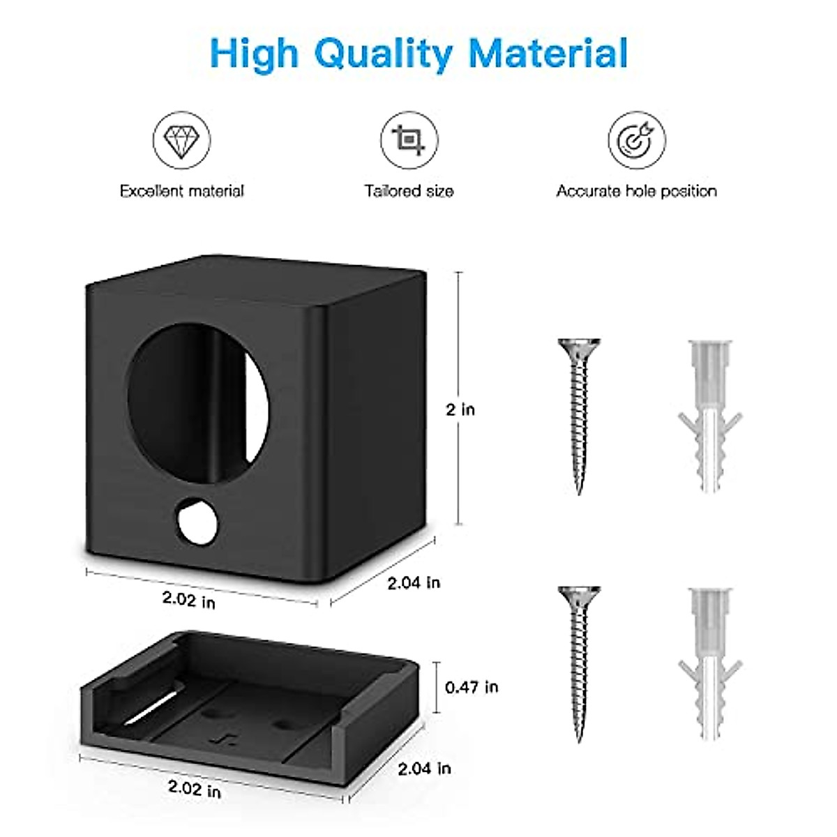 VOMENC Silicone Case for Wyze Cam Wyze Cam V2-Quick Wall Bracket Included-Scratch Protection Cover-Extra Protection for Wyze Camera (1PACK, Black)