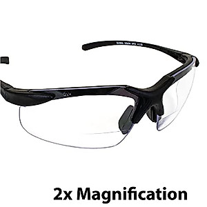 Global Vision Two Pairs of Apex 2.0 Bifocal Safety Glasses, One Pair with Clear Lenses and One with Smoked