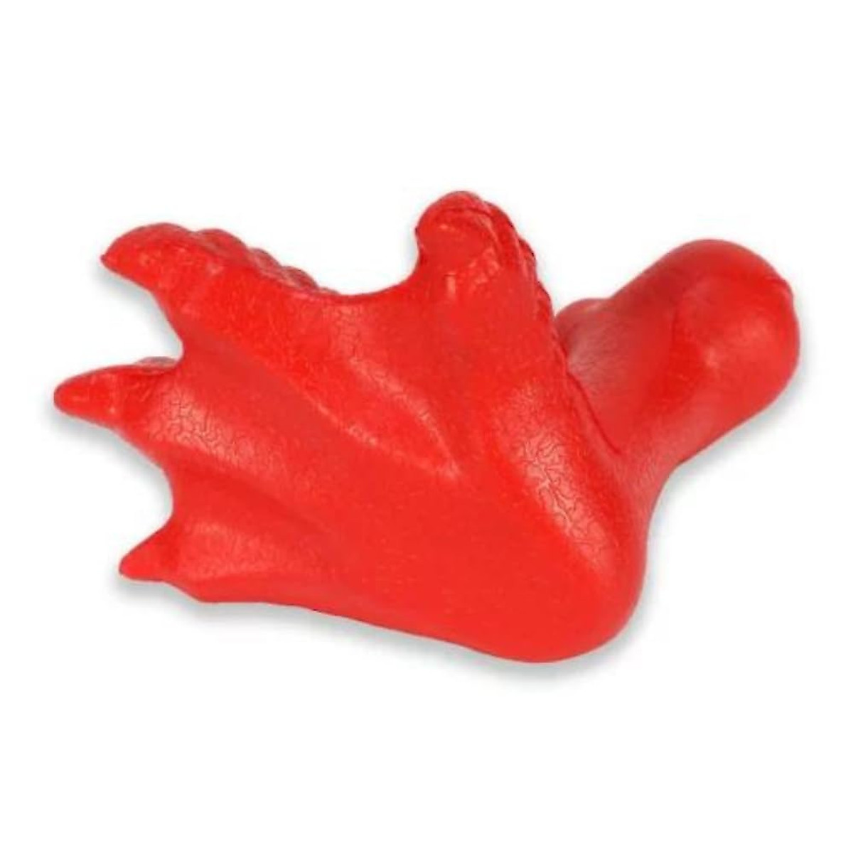 Dog Toy Topia Dog Toys ∣ Dog Toys for Aggressive Chewers ∣ Soft Rubber Dog Toys ∣ Soft Texture Foot Dog Toys for Large Dogs & Squeak Chicken Foot Toys, Red, Pack 1