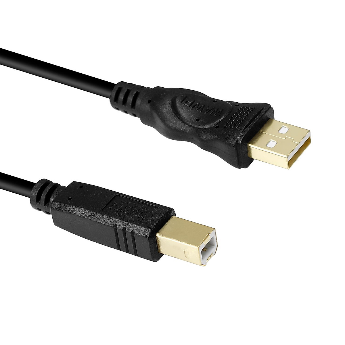 wawpi USB Cable 25 ft Gold-Plated USB 2.0 Cable - A-Male to B-Male - Printer/Scanner-25 Feet (8 Meters)