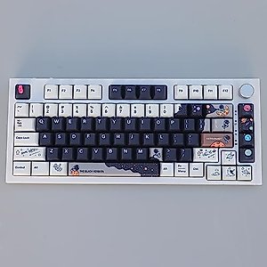 ZXMICYFA PBT Keycaps, 143 Keys Dye-Sublimation PBT Keycap Set Cherry Profile Keycap with 7U Spacebar for ASIN Layout Cherry Gateron MX Switches Mechanical Keyboard