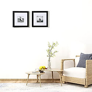 UMICAL 5x7 Picture Frame bundle with 8x8 Picture Frames Set of 2 Display 6x6 or 4x4 Pictures with Mat