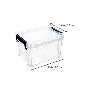 Totority 4Pcs Mini Storage Bins Box with Lid Clear Bead Storage Containers Jewelry Making Organizer for Small Crafts Kit Jewelry Beads Food Storage