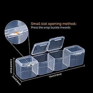 2 Pack 28 Grids Diamond Embroidery Box Painting Storage Case with 224 Pcs Craft Label Marker Sticker for DIY Art Craft