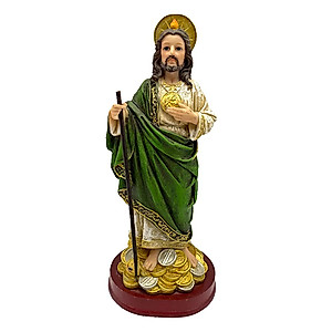 GUANG Rome Series St. Judas Statue Stepping on Money and Crutches Room Decorations Religious Gifts