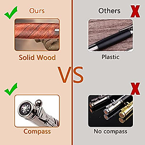 Bolt Action Pen Ballpoint Pen with Compass &Rifle Clip & Extra Refills & Office Decor Gift for Dad/Colleague/Boyfriend/Husband