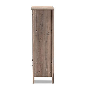 Baxton Studio Derek Shoe Cabinets, One Size, Natural Oak