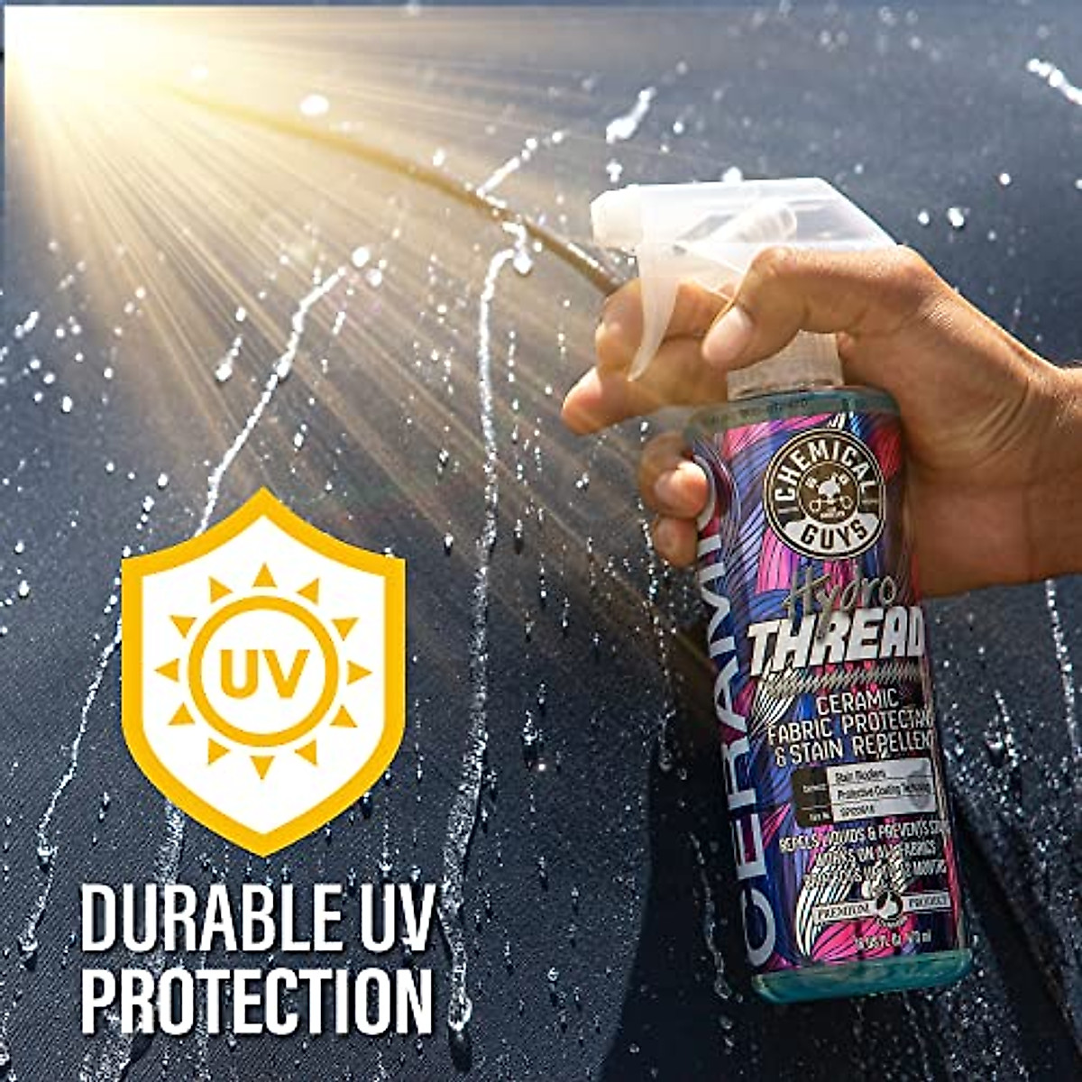 Chemical Guys SPI22616 HydroThread Ceramic Fabric Protectant & Stain Repellent (Works on Fabric, Carpet & Upholstery), 16 oz.
