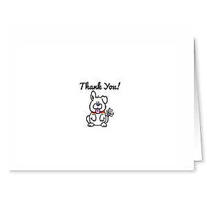 18 Assorted Thank You Note Cards - Blank Assorted Thank You Notes - Boxed Set Cute Animals Note Cards