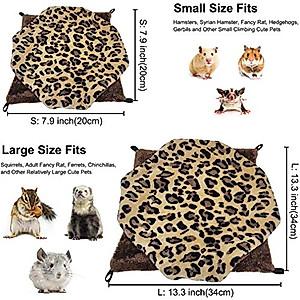 ELEpure Small Animals Hammock Guinea Pig Sugar Glider Bedding Nest Plush Hanging Bed Hideout for Ferret Chinchilla Squirrel Rat Hedgehog Gerbils Warm Playing