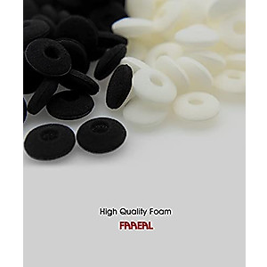 FAAEAL 15 Pairs Replacement Ear Tips for Ear Buds Headsets Earphones Accessories,Soft Foam Earbuds Eartips,Earpads Ear Bud Pad Cushions Replace Sponge Covers for Diameter 15mm-20mm Headphones(Black)
