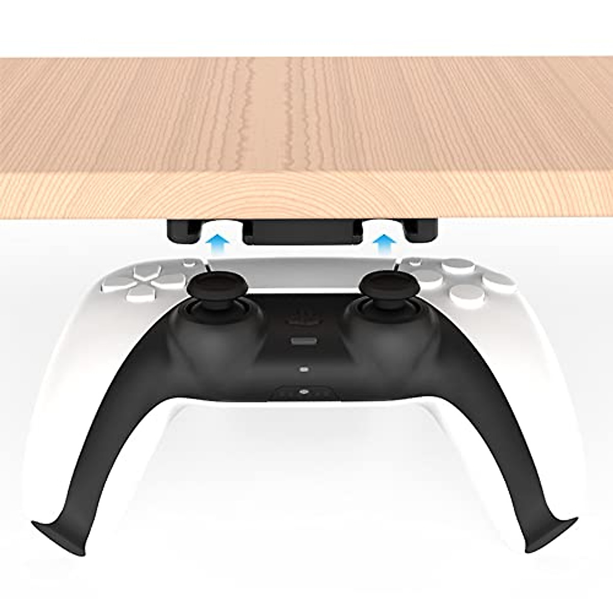 CKXIN Controller Table Stand for PS5 PS4 Controller Playstation 5 Playstation 4 Under Desk Mount Controller Holder Table Organizer and Desk Management (1-Pack), Black