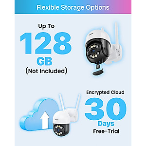 ZOSI 2pack C289 2K WiFi PTZ Security Camera,Person Vehicle Detection,Auto Tracks Human,2 Way Audio,Night Vision,Floodlight Siren,3MP Pan/Tilt Outdoor Indoor Cam,SD Card & Cloud Storage,5X Digital Zoom