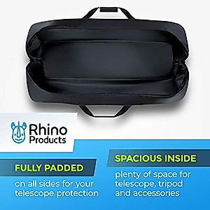 bagmate Multipurpose Telescope Bag – Shock-Absorbent Telescope Carrying Case with Adjustable Shoulder Strap and Extra Storage (35 inches)