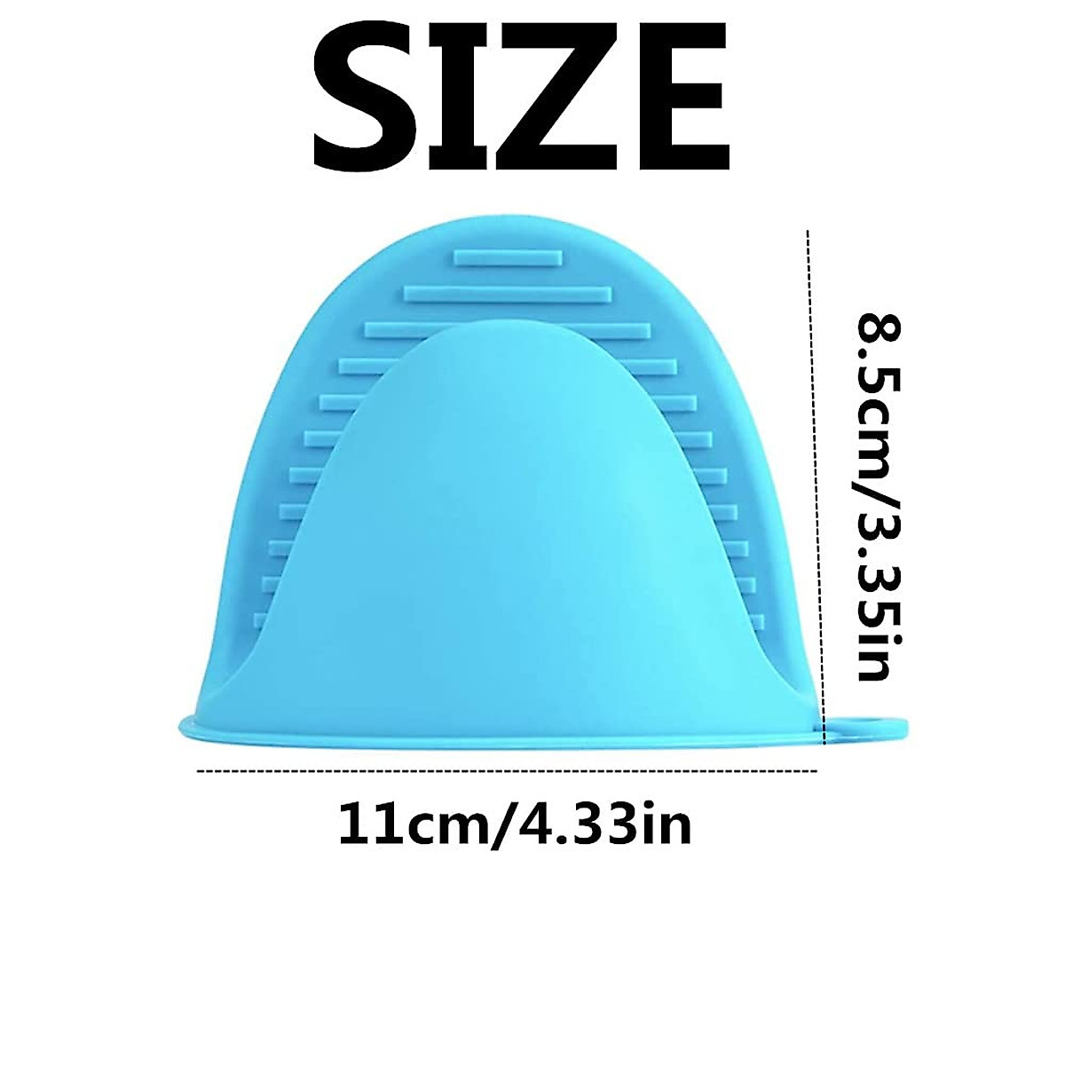 Beetoo 4PCS Silicone Oven Mitts Heat Resistant, Silicone Mini Oven Gloves Potholders for Kitchen Cooking Baking BBQ, Pinch Oven Mitts Pot Holder Rubber Oven Glove (Blue, Green)