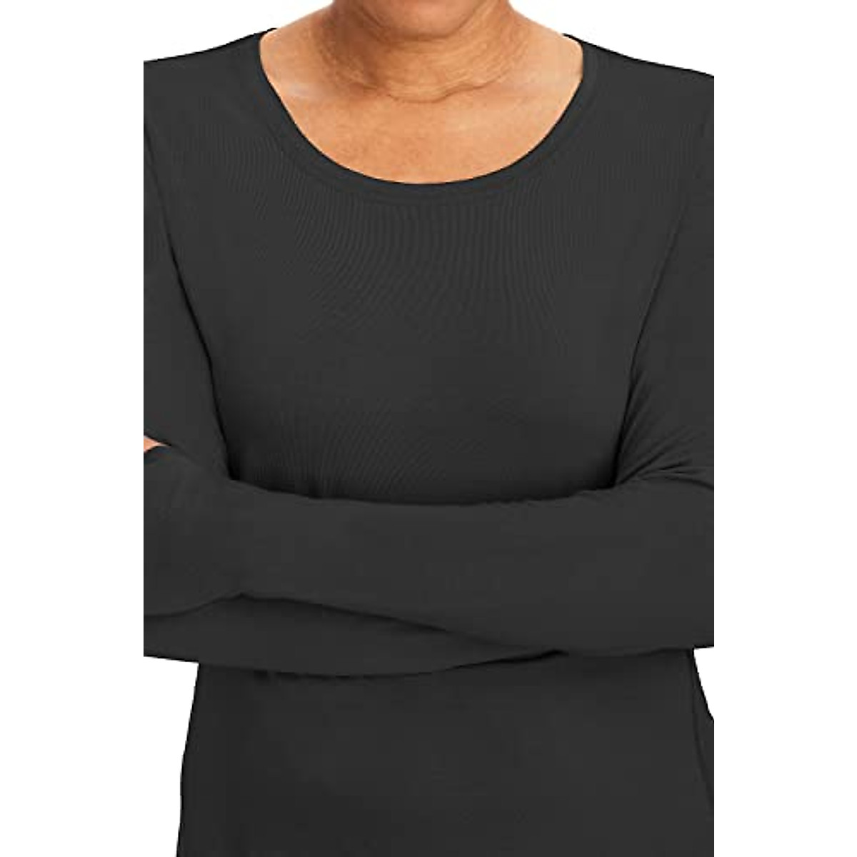 Healing Hands Comfortable Under Scrubs for Women Knits Women’s Medical Long Sleeve Scrub Tee 5051 Mackenzie Black XL