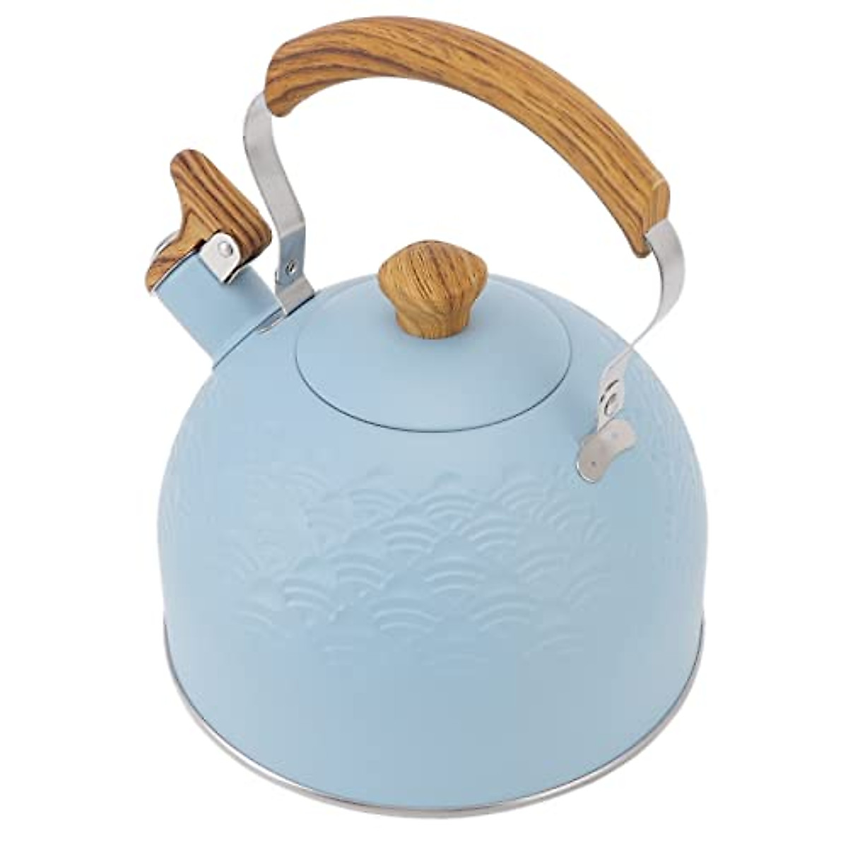 Tea Kettle Stovetop Whistling Kettle Teapot, Easy-grip Handle With Trigger Opening Mechanism, Food Grade Stainless Steel Teakettle, Stove Top with Heat Proof Ergonomic Handle.