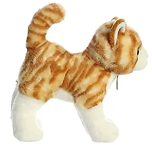 Aurora® Realistic Miyoni® Orange Tabby Cat Stuffed Animal - Lifelike Detail - Cherished Companionship - Orange 10 Inches