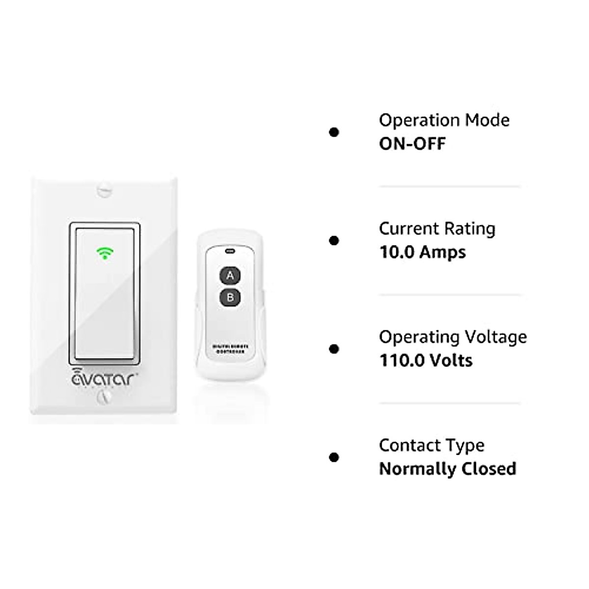 WiFi Light Switch, Wireless Smart Switch Alexa Remote Control, Avatar Controls Electrical Switch for Smart Home, DIY Your Household Appliances
