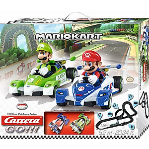 Carrera GO!!! Nintendo Mario Kart 1:43 Scale Electric Powered Slot Car Race Track Set System 20 Feet