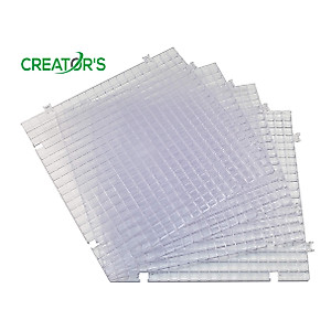 Creator's Waffle Grid 4-Pack - As Seen On HGTV/DIY Cool Tools Network - 100% USA - Solid Bottom Modular Surface - Glass Cutting, Small Parts, Liquid Containment, Grow Room, Etc. - Home, Office, Shop