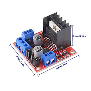 8PCS L298N Motor Drive Controller Board Dual H Bridge DC Robot Stepper Motor Compatible with Electric Projects, Smart Car Robot