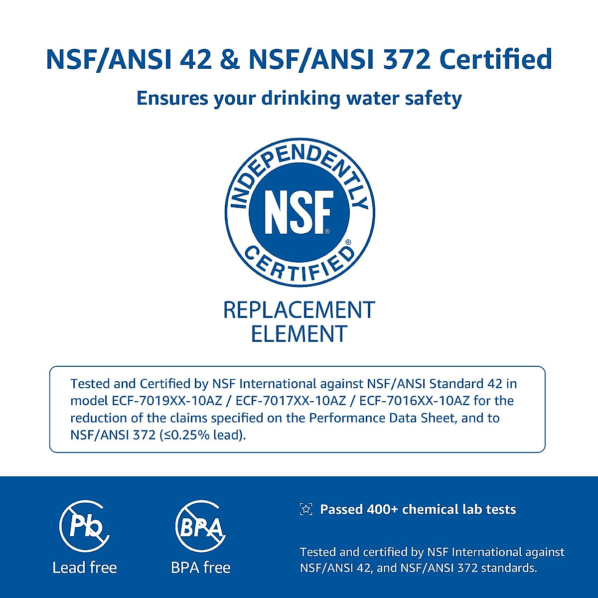 AQUA CREST AQK-CF10A NSF Certified Pitcher Water Filter and AQUACREST 5KDC Under Sink 5000 gallons Water Filtration System