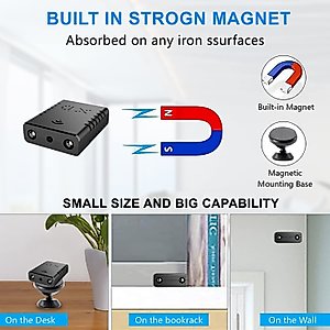 Smallest Hidden Camera Detector,HD1080P Spy Camera,Wireless Wifi Security Camera,Nanny Cam,Baby Monitor with Night Vision,AI Human Motion Detection,Remote Viewing for Security with iOS Android APP
